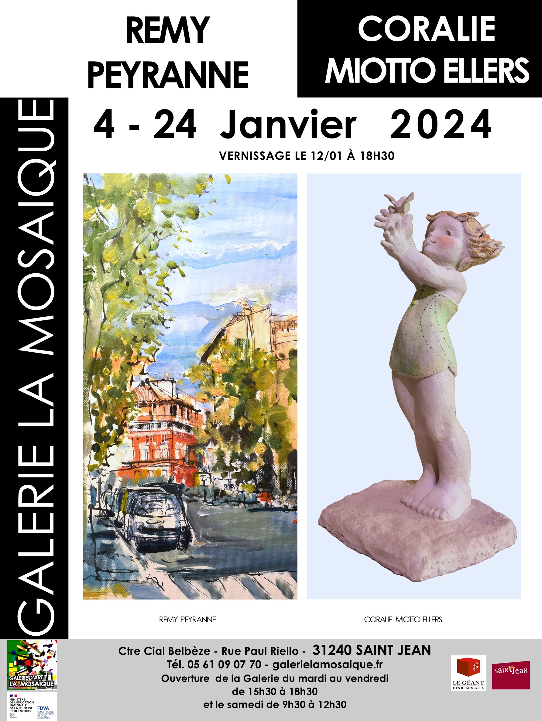 Galerie La Mosaïque///Du 4 au 24 janvier 2024 : Coralie Miotto-Ellers ...